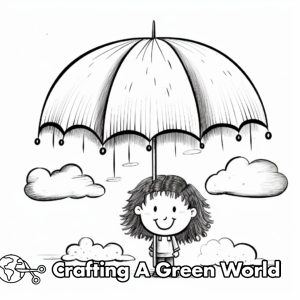 U Is For Umbrella Coloring Pages - Free & Printable!