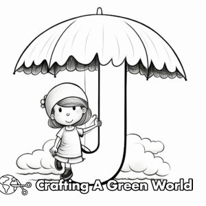 U Is For Umbrella Coloring Pages - Free & Printable!
