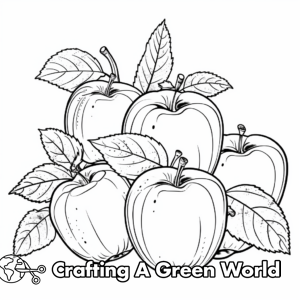 Fall Apple Coloring Pages - Free & Printable!
