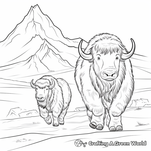 Musk Ox Coloring Pages - Free & Printable!