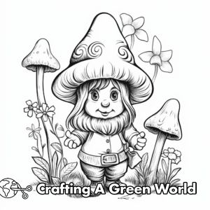 Spring Gnome Coloring Pages - Free & Printable!