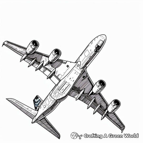 A380 Airplane Coloring Pages - Free & Printable!