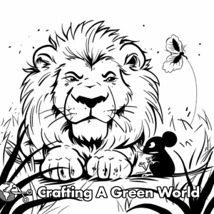 Lion And Mouse Coloring Pages - Free & Printable!