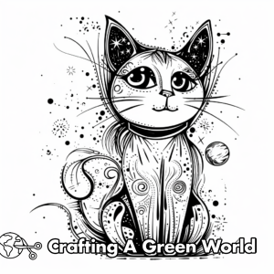 Space Cat Coloring Pages - Free & Printable!