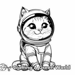 Space Cat Coloring Pages - Free & Printable!