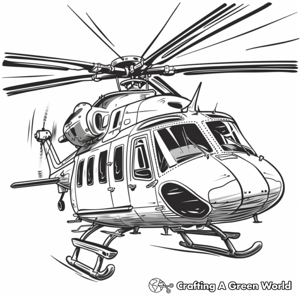 Helicopter Coloring Pages - Free & Printable!