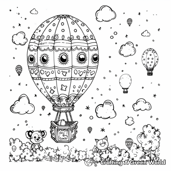 Hot Air Balloon Coloring Pages - Free & Printable!