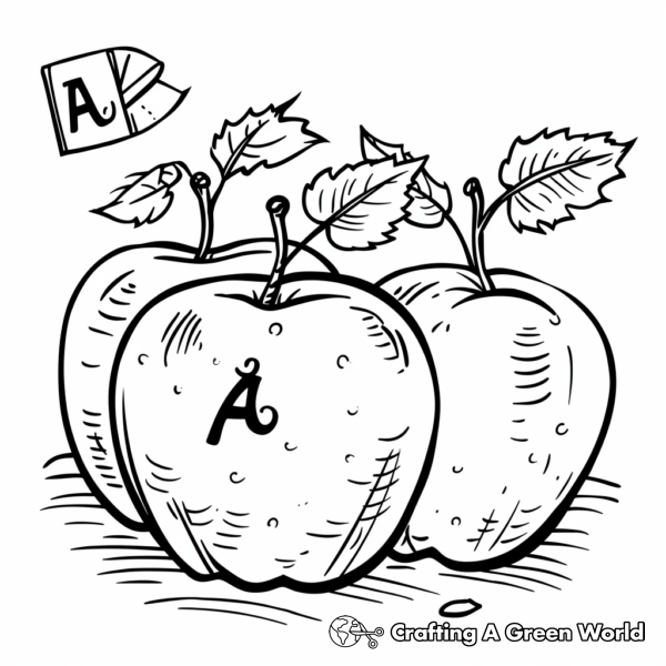 A Is For Apple Coloring Pages - Free & Printable!