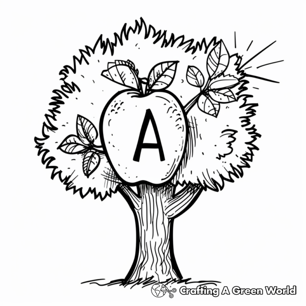 A Is For Apple Coloring Pages - Free & Printable!