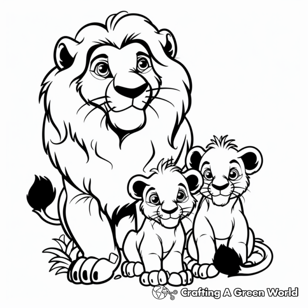 Baby Lion Coloring Pages - Free & Printable!
