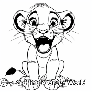 Baby Lion Coloring Pages - Free & Printable!