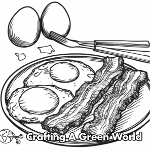 Bacon Coloring Pages - Free & Printable!