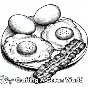 Bacon Coloring Pages - Free & Printable!