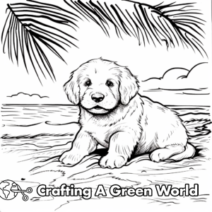 Golden Retriever Puppy Coloring Pages - Free & Printable!