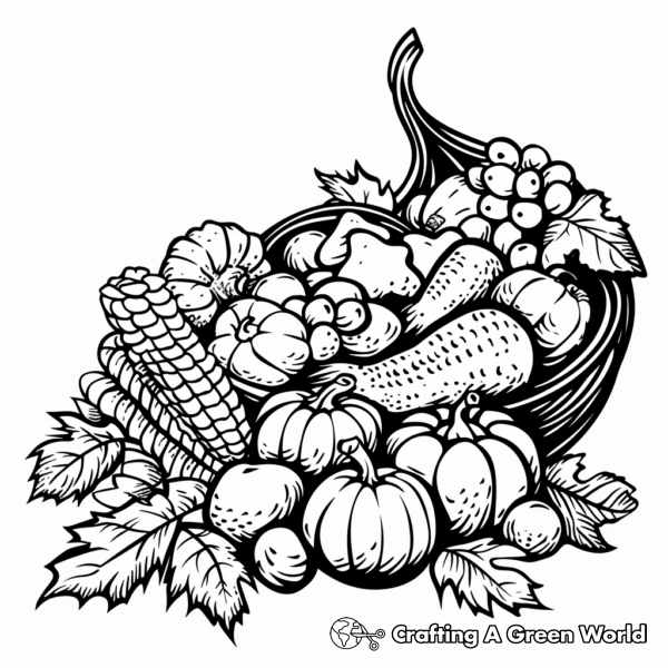 Cornucopia Food Coloring Pages - Free & Printable!