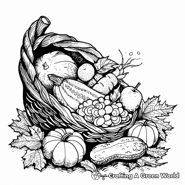 Cornucopia Food Coloring Pages - Free & Printable!