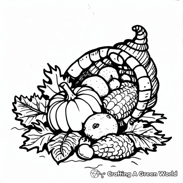 Cornucopia Food Coloring Pages - Free & Printable!
