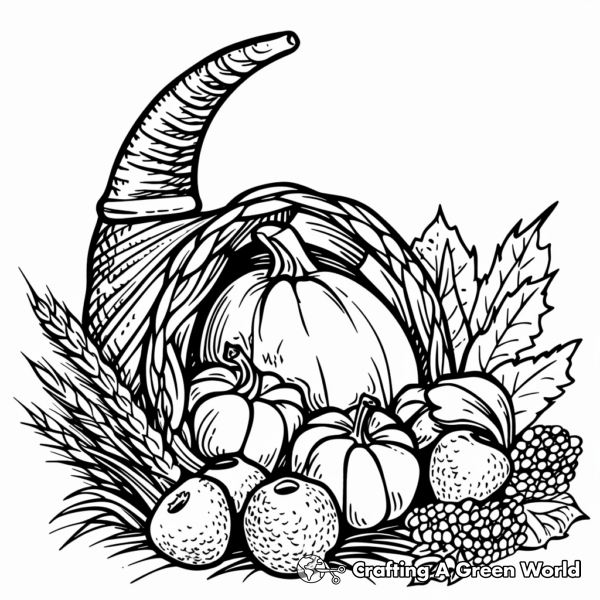 Cornucopia Food Coloring Pages - Free & Printable!