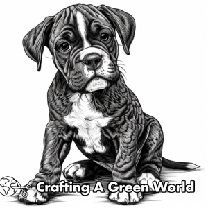 Boxer Puppy Coloring Pages - Free & Printable!
