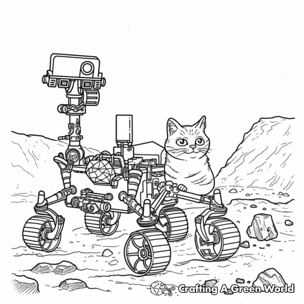 Space Cat Coloring Pages - Free & Printable!