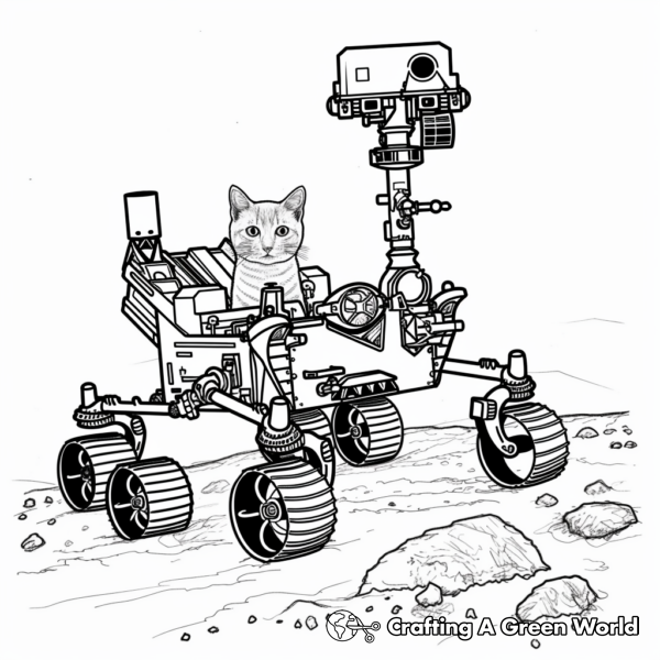 Space Cat Coloring Pages - Free & Printable!
