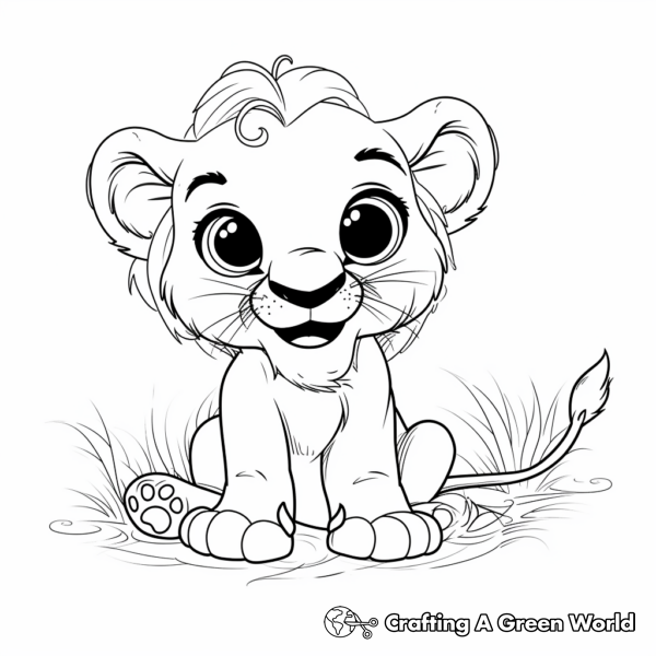 Baby Lion Coloring Pages - Free & Printable!