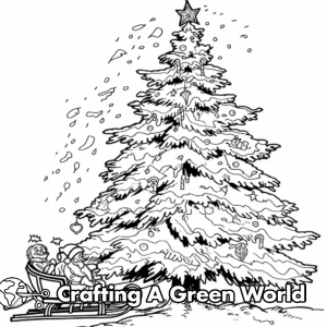 Big Christmas Tree Coloring Pages - Free & Printable!