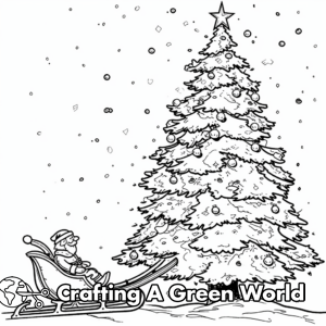 Big Christmas Tree Coloring Pages - Free & Printable!