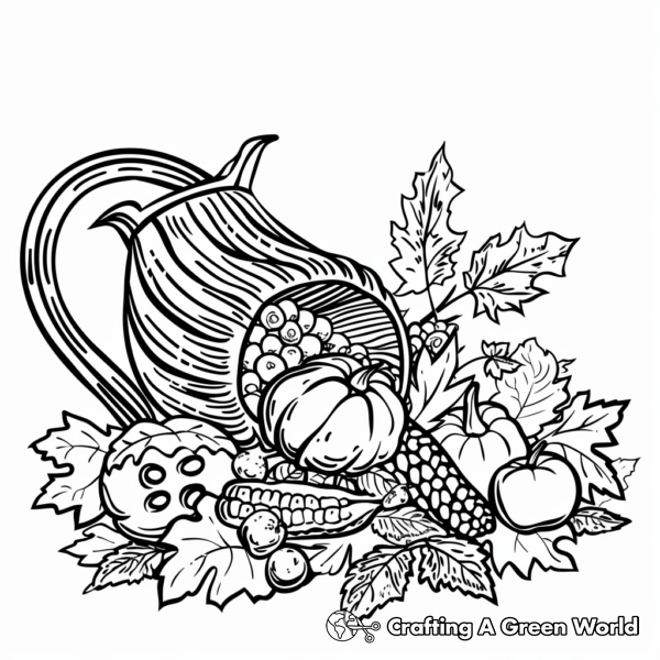 Cornucopia Food Coloring Pages - Free & Printable!