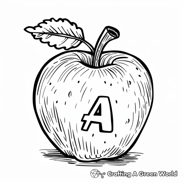 A Is For Apple Coloring Pages - Free & Printable!