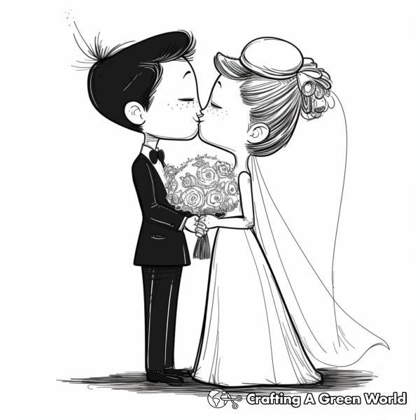 Bride And Groom Coloring Pages - Free & Printable!
