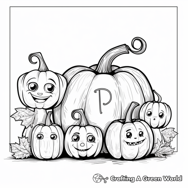 P Is For Pumpkin Coloring Pages - Free & Printable!