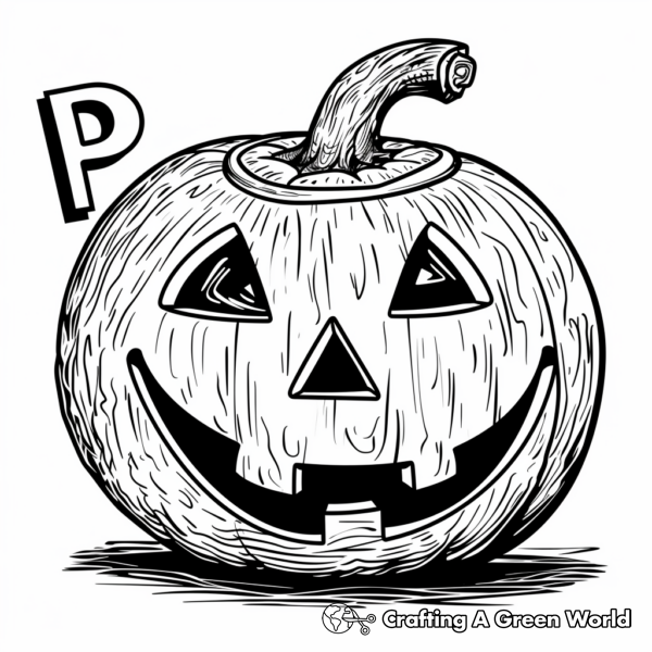 P Is For Pumpkin Coloring Pages - Free & Printable!