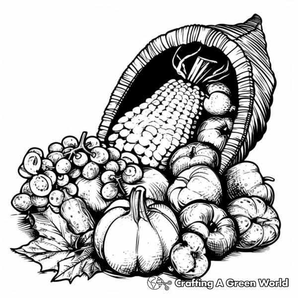 Cornucopia Food Coloring Pages - Free & Printable!