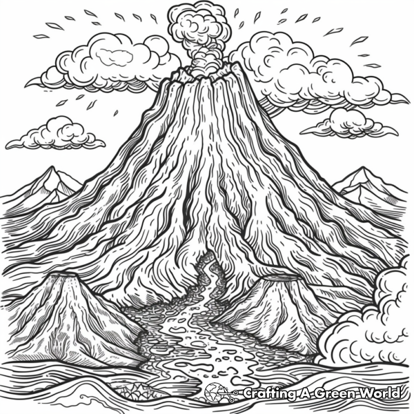 Volcano Coloring Pages - Free & Printable!