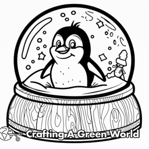 Snow Globe Coloring Pages - Free & Printable!