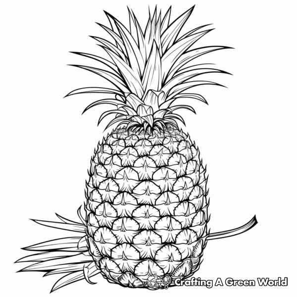 Pineapple Coloring Pages - Free & Printable!