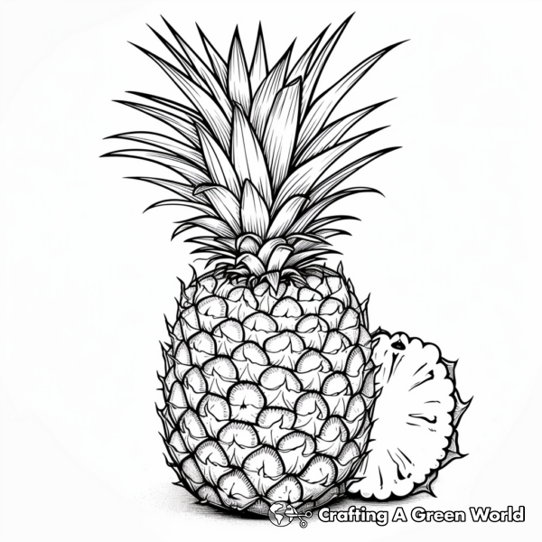 Pineapple Coloring Pages - Free & Printable!