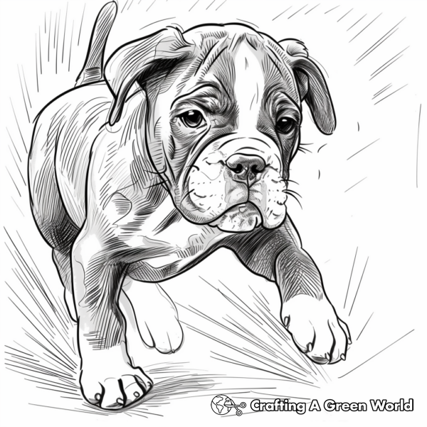 Boxer Puppy Coloring Pages - Free & Printable!