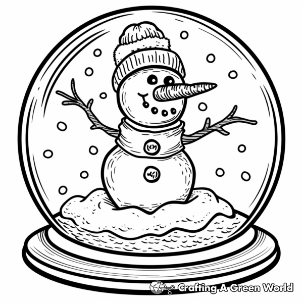 Snow Globe Coloring Pages - Free & Printable!