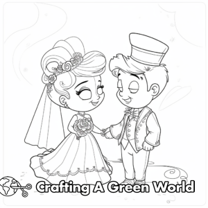 Bride And Groom Coloring Pages - Free & Printable!
