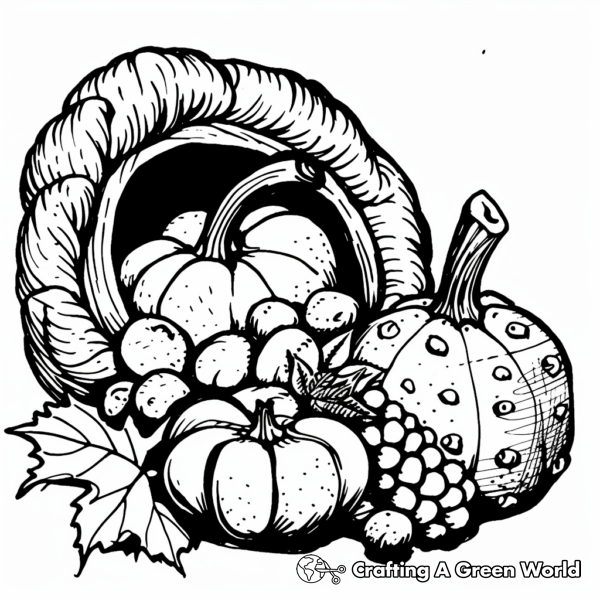 Cornucopia Food Coloring Pages - Free & Printable!