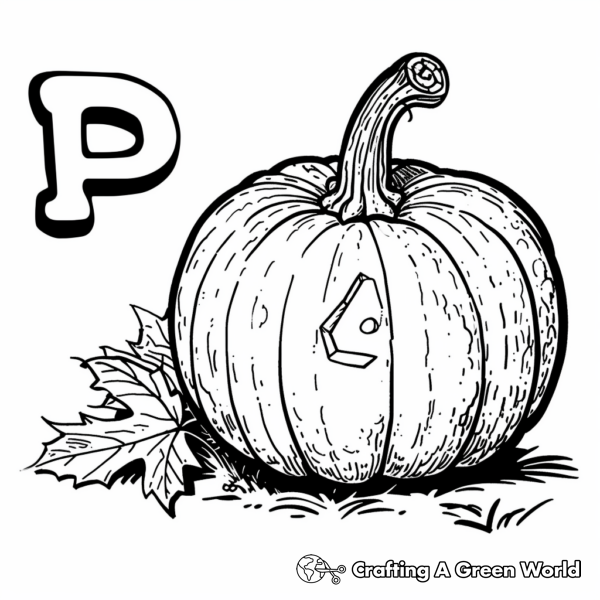 P Is For Pumpkin Coloring Pages - Free & Printable!