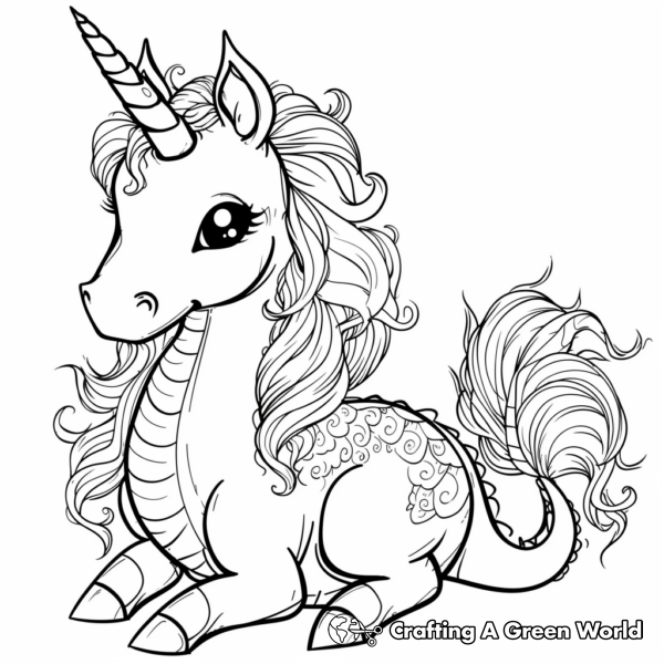 Unicorn Dragon Coloring Pages - Free & Printable!