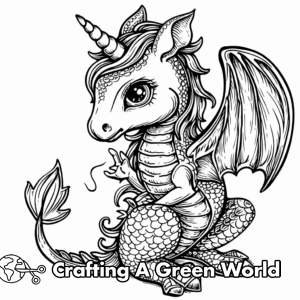 Unicorn Dragon Coloring Pages - Free & Printable!