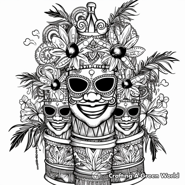 Mardi Gras Coloring Pages - Free & Printable!