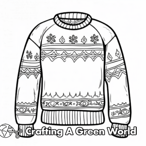 Ugly Sweater Coloring Pages - Free & Printable!