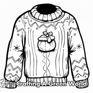 Ugly Sweater Coloring Pages - Free & Printable!