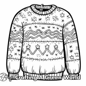 Ugly Sweater Coloring Pages - Free & Printable!