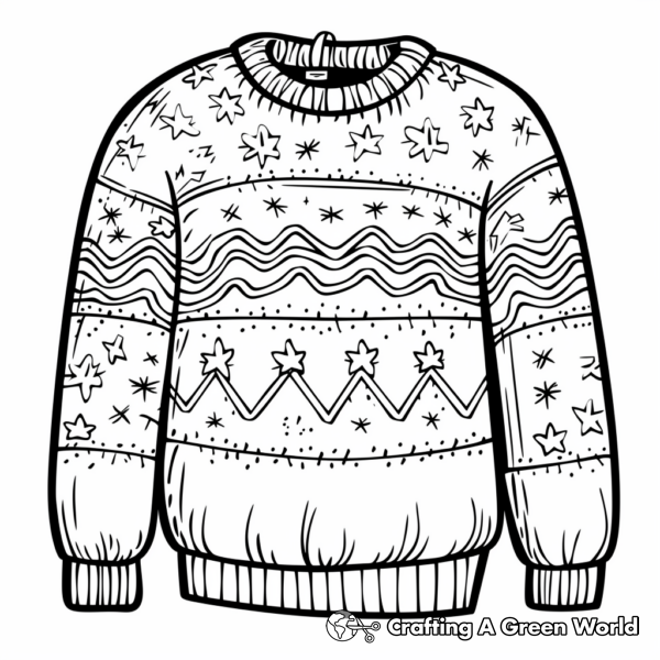 Ugly Sweater Coloring Pages - Free & Printable!